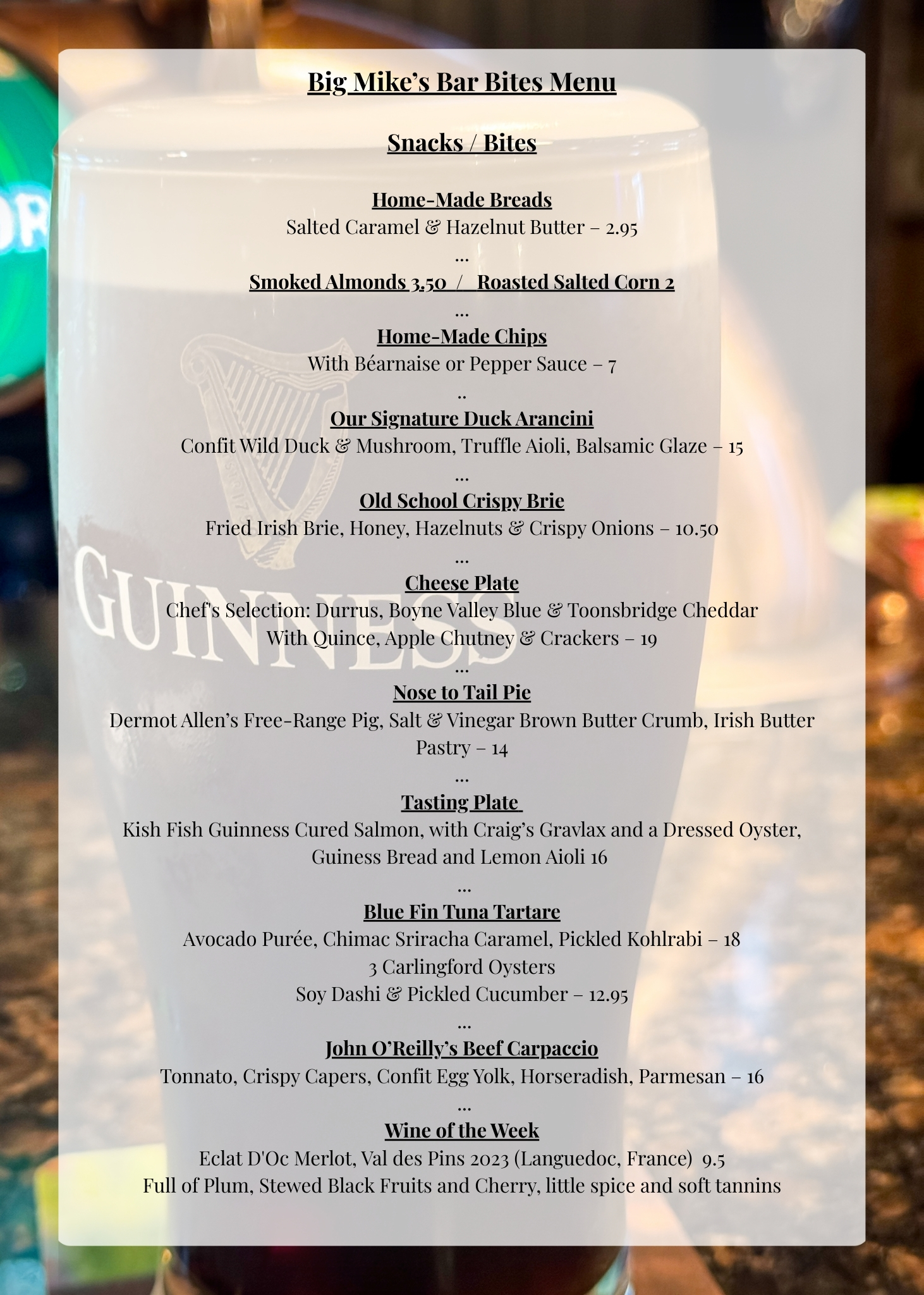 Bar Bites April 25 – Michael's