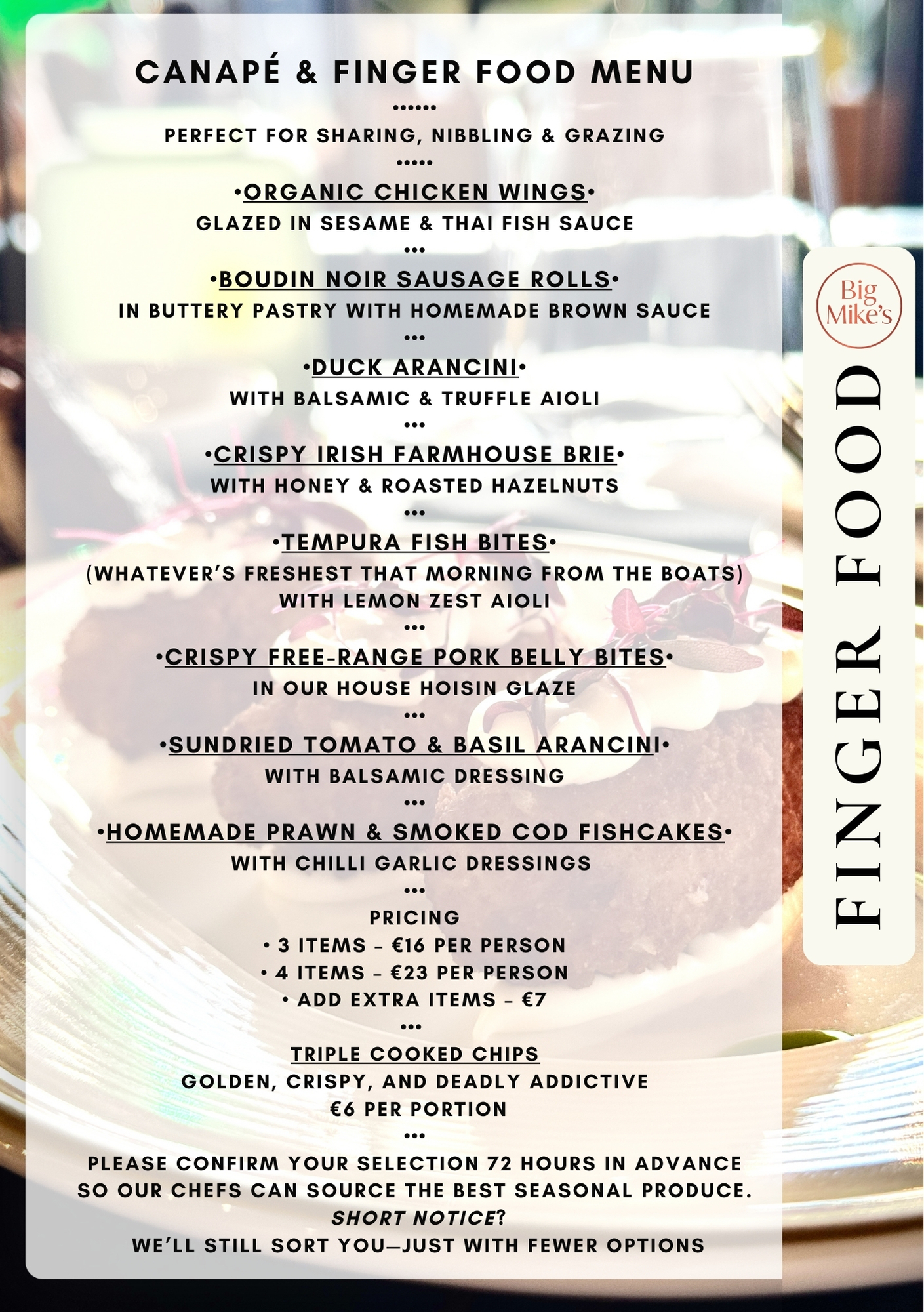Sample Finger Food Spring 25 – Michael's